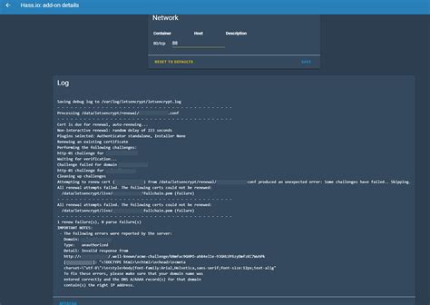 Hass Io Lets Encrypt Renewal Failed After Several Renewed Months Configuration Home