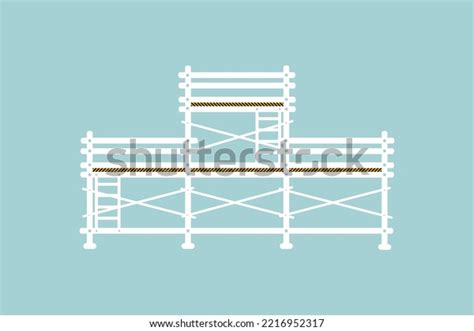 Scaffolding Construction Flat Line Icon Vector Stock Vector Royalty Scaffolding Construction Flat Line Icon Vector Stock Vector Royalty