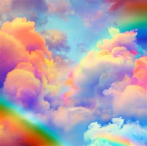 Premium Ai Image Rainbow Wallpaper With Clouds Photo Ai Generated