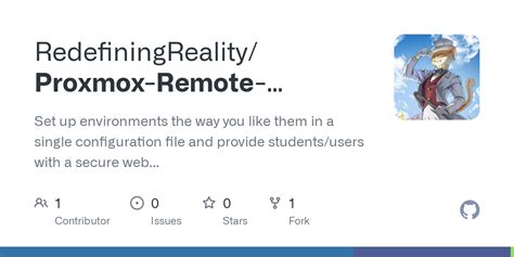 Github Redefiningreality Proxmox Remote Management Set Up Environments The Way You Like Them