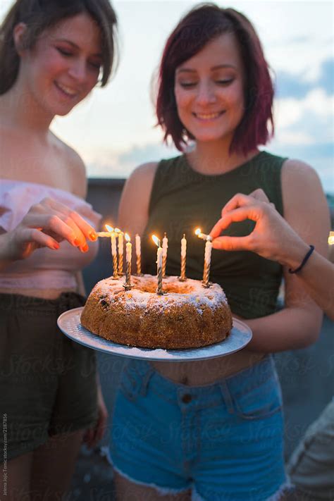 Friends Birthday Celebration By Stocksy Contributor Jelena Jojic