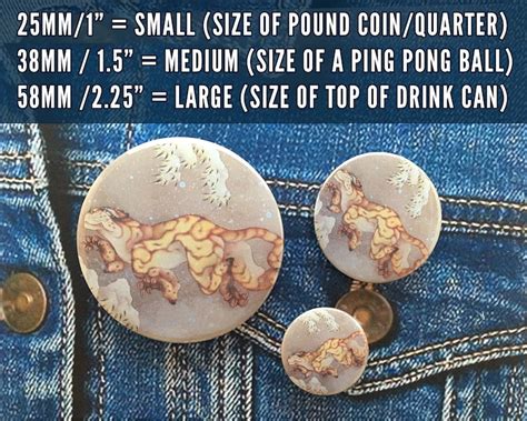 Hokusai Old Tiger In The Snow Pin Back Button Badge Fridge Etsy