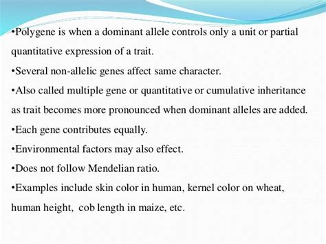 Polygene And Its Inheritance