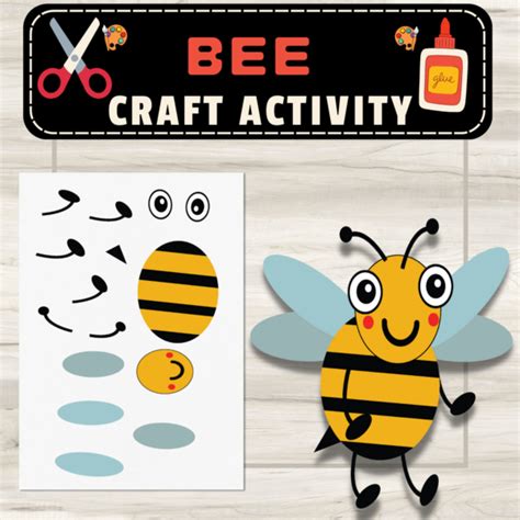 Bee Craft Cut And Paste Activity Buzz Into Creative Fun Spring