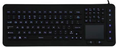 IP Waterproof Silicone Keyboard With Touchpad And Numeric Keypad