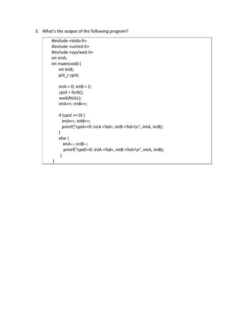 Solved What S The Output Of The Following Program Chegg