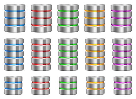 data server vector design illustration set isolated on background