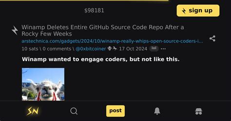 Winamp Deletes Entire Github Source Code Repo After A Rocky Few Weeks