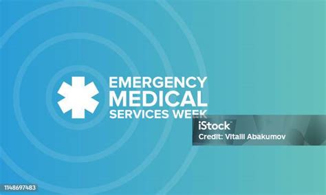 5 월 응급 의료 서비스 주간 미국에서 매년 축 하 합니다 의료 개념입니다 관리 및 건강 포스터 카드 배너 및 배경 벡터 일러스트 5월에 대한 스톡 벡터 아트 및 기타