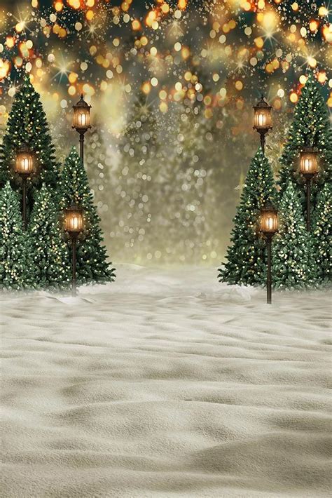 Christmas Trees Outdoor Backdrop Uk Snowy Background For Photo Shoot G