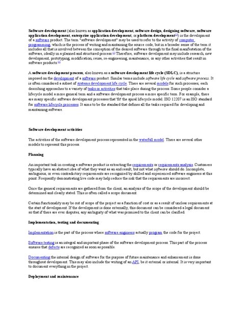 software development pdf software development process software
