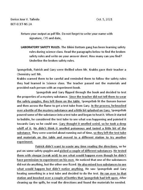 Lab Rules Scenarios Pdf Laboratories Lab Rules Scenarios Pdf Laboratories