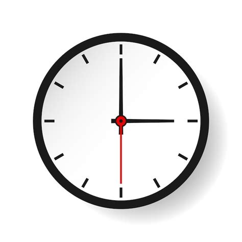 Premium Vector Clock Vector Illustration On White Background Office Clock Illustration