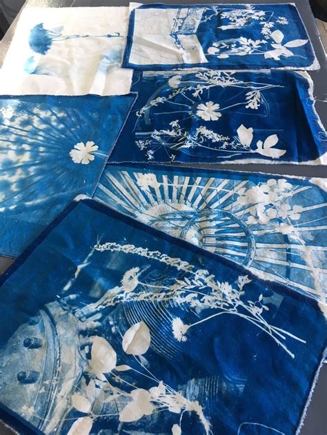 Cyanotype 1 Cyanotype Printing On Fabric Prints