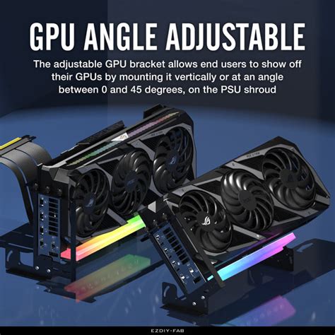 Pcie 40 Multi Angle Gpu Mount With Argb Module Ezdiy Fab