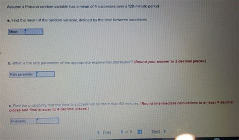solved assume a poisson random variable has a mean of 4