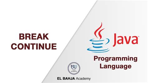 35 Break Continue Java Darija Youtube