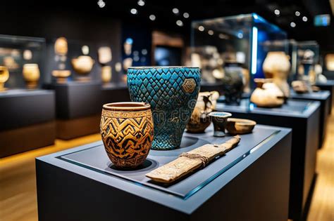 History Museum Exhibit Showcasing Ancient Artifacts And Relics