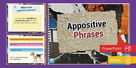 Appositive Phrases PowerPoint Google Slides For Th Th Gr