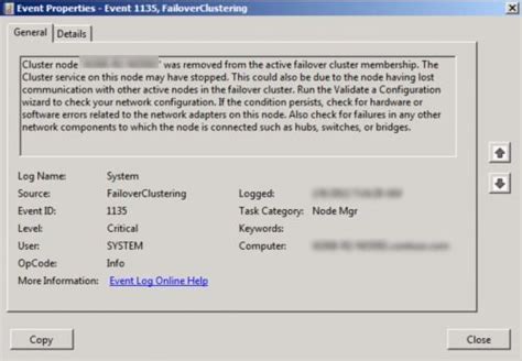Sql Server Event Id Cluster Node Nodename Was Removed From The Active Failover
