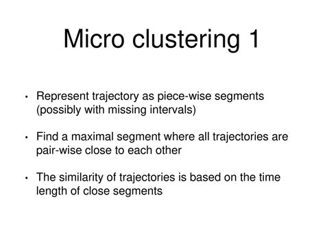 trajectory clustering ppt download