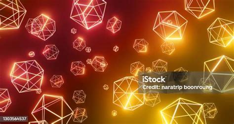 하이테크 디지털 기술 및 디지털 통신 기술 개념 골든 육각 화 요소 어두운 배경에 기하학적 모양 3d 추상 이미지 임금에 대한 스톡 사진 및 기타 이미지 Istock