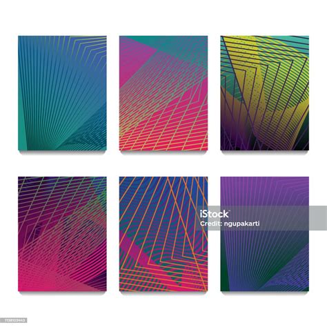 최소 커버 디자인 다채로운 하프톤 그라데이션 미래 기하학적 패턴입니다 Eps10 벡터입니다 6 포스터 세트 템플릿 0명에 대한 스톡 벡터 아트 및 기타 이미지 Istock