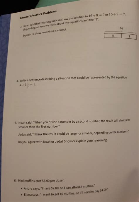 Solved 6 8 Or 16 2 Lesson 3 Practice Problems 2 Chegg Com