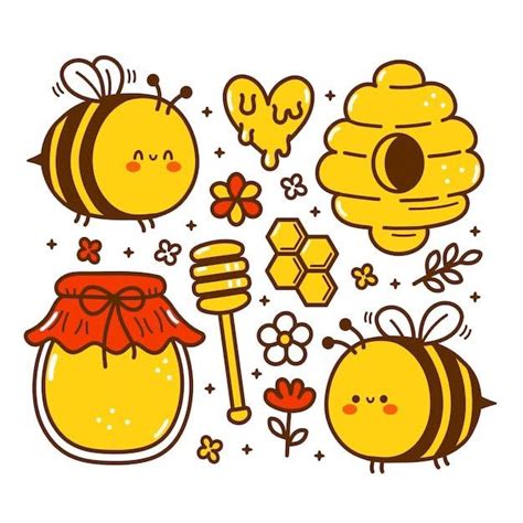 Pin De Azize Koç En Stickers En 2025 Dibujo De Abeja Abejas Abeja