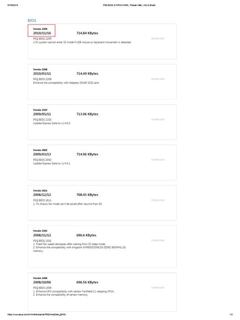 P5q Bios Firmware Description List Pdf Bios Manufactured