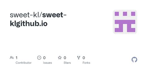 GitHub Sweet Kl Sweet Klgithub Io