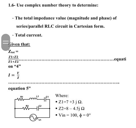 Solved 16 Use Complex Number Theory To Determine The