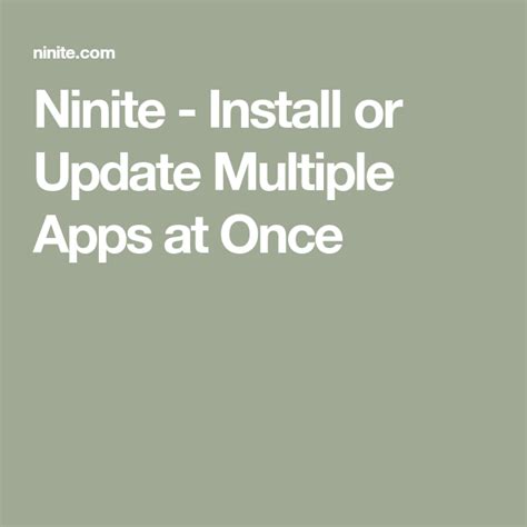 Ninite Install Or Update Multiple Apps At Once