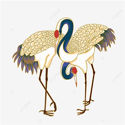 두 개의 크레인 중국 스타일 두루미 국조 Png 일러스트 및 이미지 에 대한 무료 다운로드 Pngtree