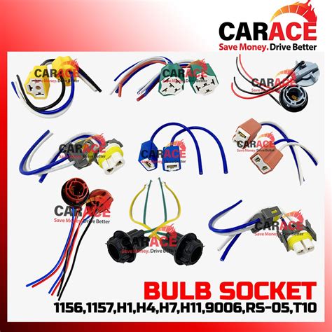 Car Headlight Bulb Socket Adapter Wiring Harness H1 H4 H7 H8 H11 Hb3 9005 Hb4 9006 Rs 05 1156