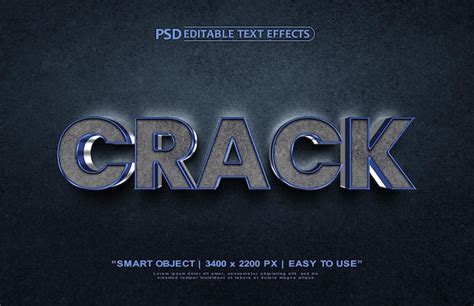 Premium Psd Crack 3d Text Effect