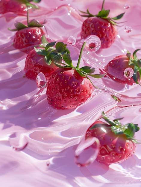 Premium Photo A Strawberry With The Word Strawberry On It