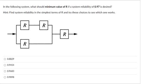 Solved In The Following System What Should Minimum Value Of Chegg