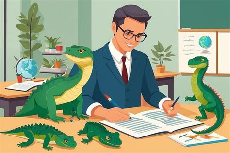 Créer Un Graphique Vectoriel Dun Enseignant Guidant Les élèves à Travers Lanatomie De Divers