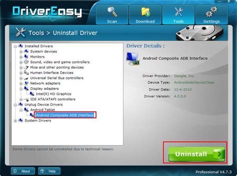 Driver Uninstall Driver Easy