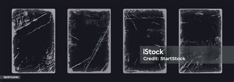 닳고 더러워지고 긁힘 효력을 가진 서류상 덮개 복고풍 Cd 앨범 비닐을 위한 그런 지 질감 모형 고민 가장자리 오버레이 프레임 거친 빈티지 템플릿 벡터 일러스트 레이 션