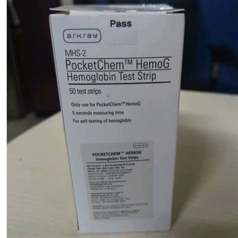 Plastic Arkray Mhs2 Pocketchem Hemog Hemoglobin Test Strips 30 Miu Ml At ₹ 1400 In Bengaluru