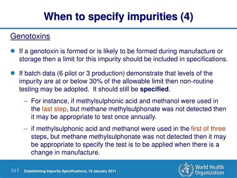 Ppt Establishing Impurity Specifications Powerpoint Presentation Free Download Id390235
