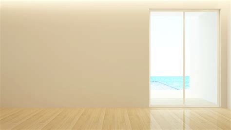 빈 공간과 바다 보기 호텔 또는 리조트여름 또는 휴가 시간 작품에 대 한 인테리어 심플한 디자인3d 렌더링 0명에 대한 스톡 사진 및 기타 이미지 Istock