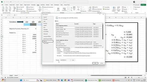 Solving Lpp With Excel Solver Youtube