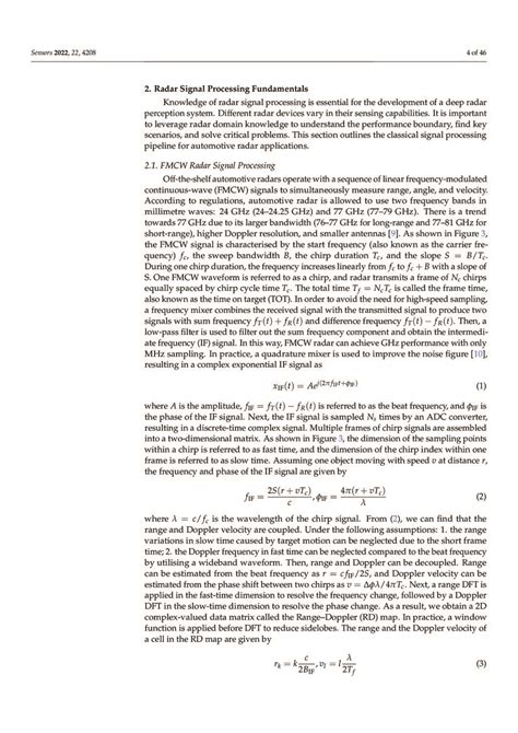 Towards Deep Radar Perception For Autonomous Driving Datasets Methods