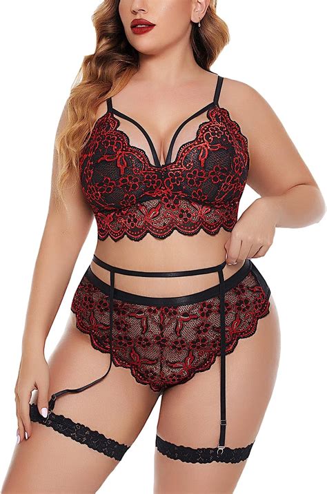 Avidlove Plus Size Lingerie For Bra Panties Set Garter Lingerie Set Kroyy
