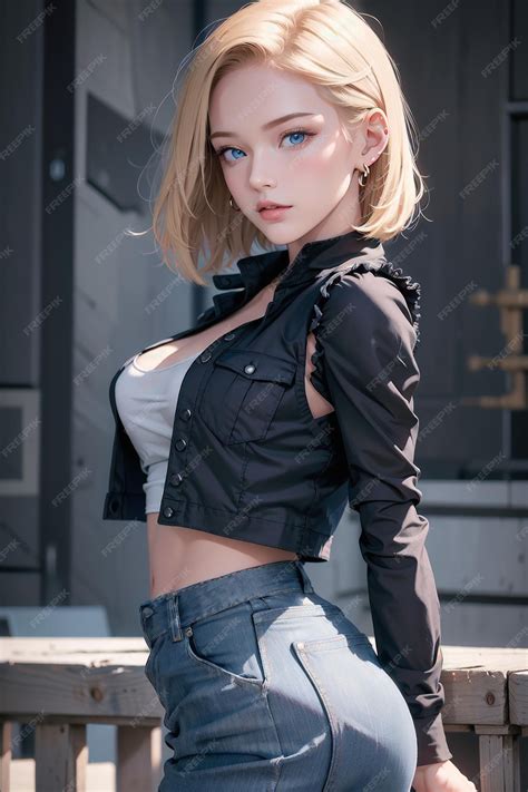 premium photo android 18 waifu