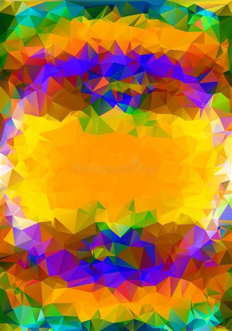 Abstract Geometric Background Of Triangular Polygons Retro Mosaic Triangle Bright Trendy