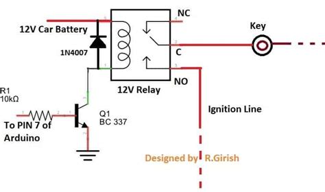 Gsm Car Ignition And Central Lock Circuit Using Arduino Homemade